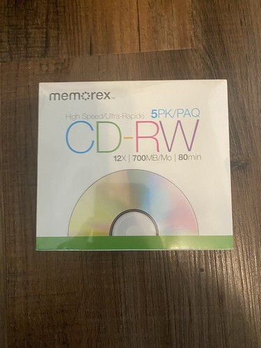 5 pack of Memorex CD-RW Discs New in Package | eBay