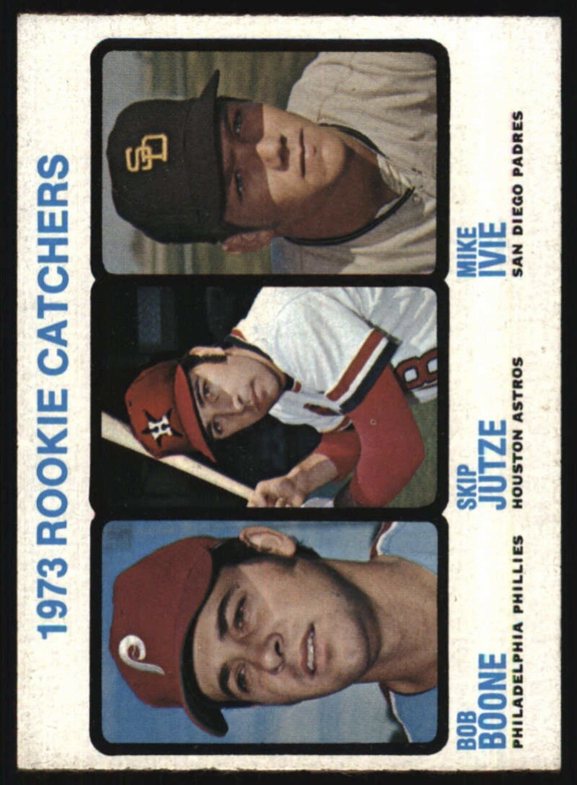 1973 Topps #613 Bob Boone/Skip Jutze/Mike Ivie EX/EX+ RC Rookie Rookie ...