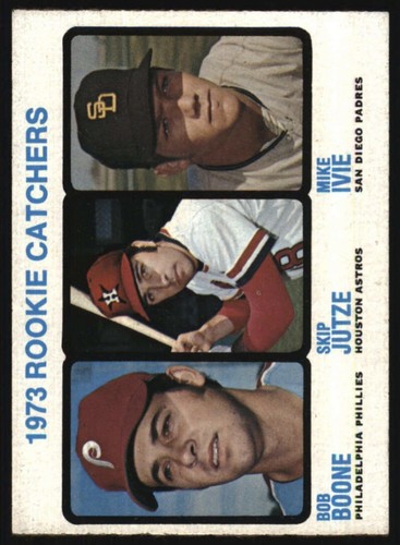 1973 Topps #613 Bob Boone/Skip Jutze/Mike Ivie EX/EX+ RC Rookie Rookie ...
