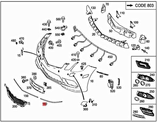 Genuine MERCEDES A207 C207 E-CLASS Convertible A207 Trim strip ...