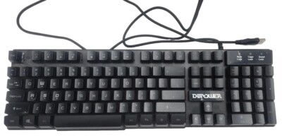 DBPOWER Keyboard. Model K928. LED Three Color Backlit USB. **TESTED ...