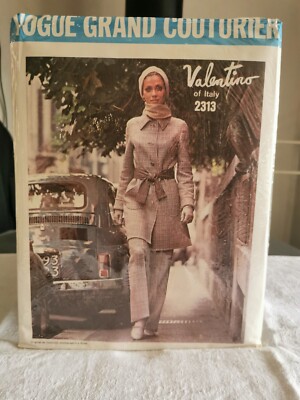 2313 PATRON VOGUE VINTAGE FRENCH PATTERN 1970 VALINTINO D'ITALIE 38 AU ...