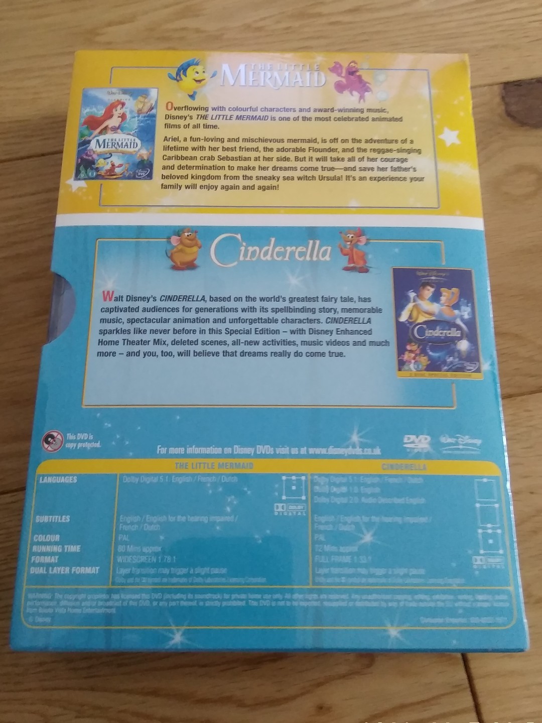 Disney Cinderella / The Little Mermaid DVD box set. Rare boxset ...