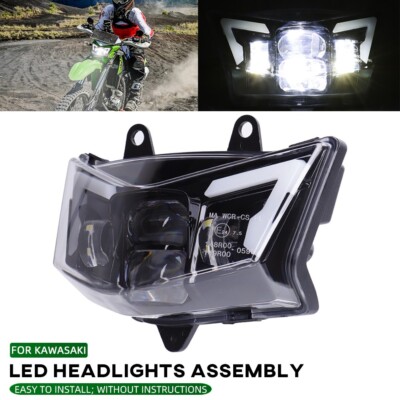 LED Headlights Assembly For KAWASAKI D-Tracker 125/150 KLX125 KLX150 ...