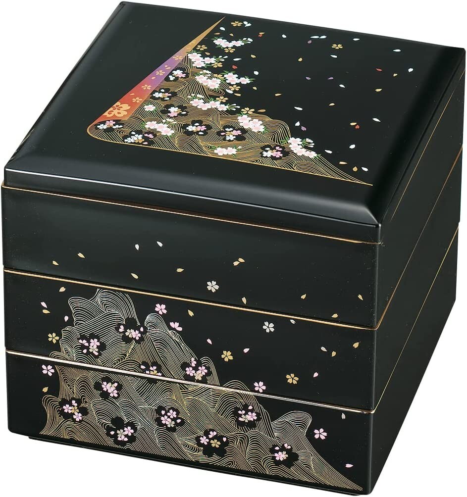 NAKAYAKEITEI Japanese Stack Bento Box Lunch Container 3Tier Jubako ...