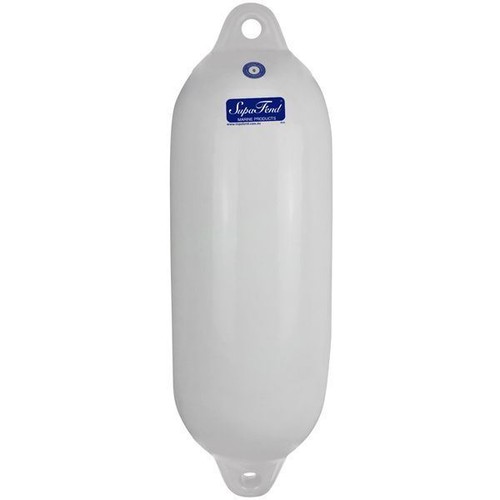 2 x Supafend PVC Fender White (L) 800mm x 260mm- With Black Fender ...