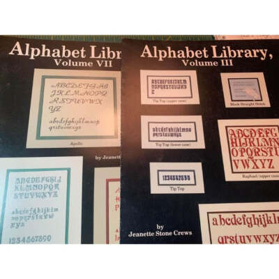 Alphabet Library Volume III & VII Cross Stitch Design Books | eBay
