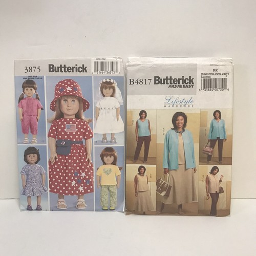 Lot Of Butterick B4817 For Women’s,3875 For Dolls Sewing Patterns | eBay