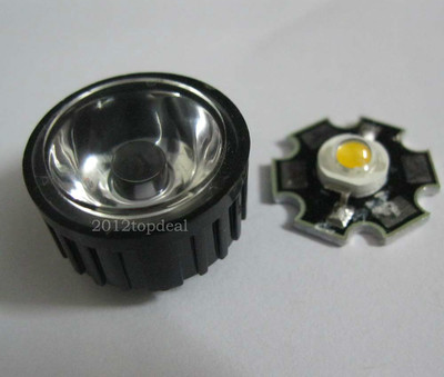 10pcs 3W High Power Warm White LED Light Emitter w/ 20mm Heatsink + 45 ...