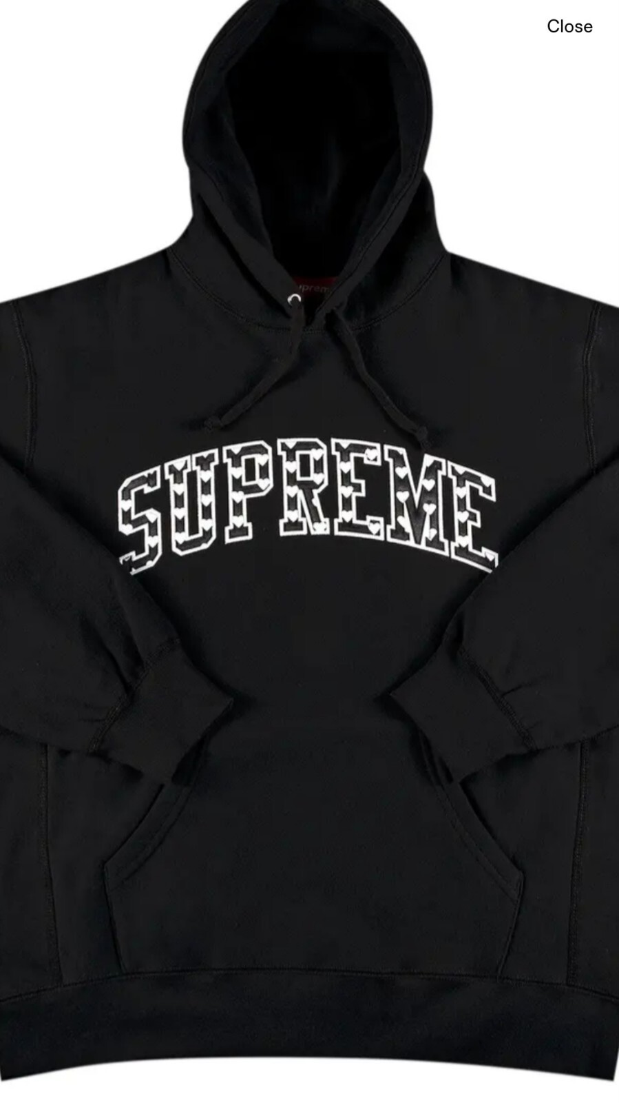 Supreme Hearts Arc Hooded Sweatshirt 'Black' Size Med… - Gem