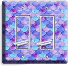FISH SCALES PATTERN WATERCOLOR LIGHT SWITCH OUTLET WALL PLATE ROOM HOME ...