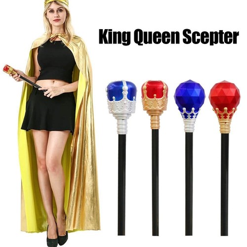 Red/Blue Princess Prince Cane Performance Hand Wand King Queen Scepter ...