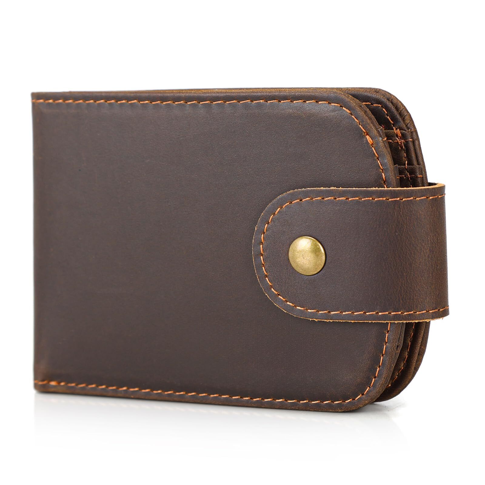 Slim Curve Front Pocket RFID Blocking Italian Real Leather Bifold ...