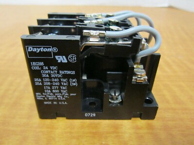 Power Relay 3PDT 120/240VDC 11 Pins 25 Amp 24VDC 15 Coil Rating Silver ...