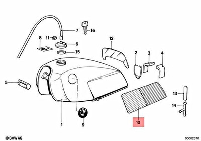 New Genuine BMW airhead sticker red blue logo left R100 R80 GS PD ...