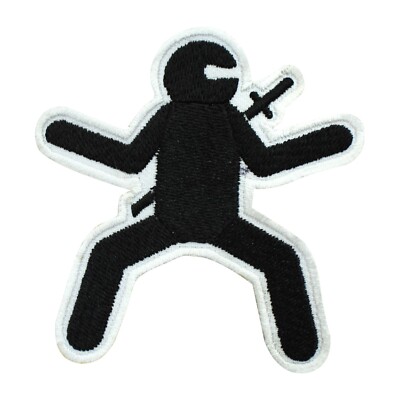 Noir Ninja Patch Humoristique Cool Patch Brodé Patch à Repasser | eBay