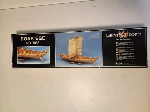 Vintage Billing Boats Roar Ege 703 Danish Viking 1:25 wooden model boat ...