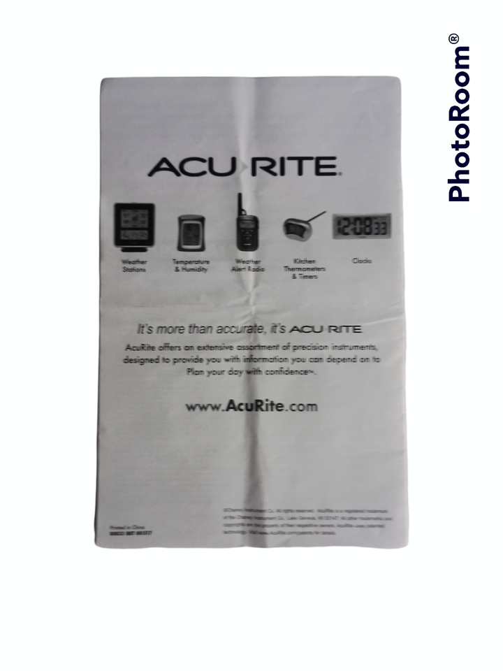 Acurite Weather Forecaster Model 00833 Instruction Manual | eBay
