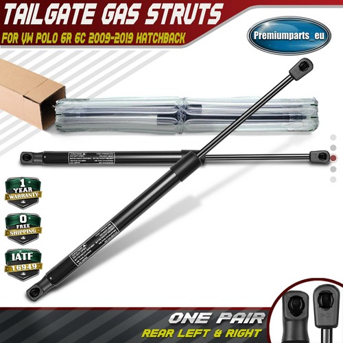 2x New Rear Tailgate Boot Gas Struts for VW Polo 6R 6C 2009-2019 ...