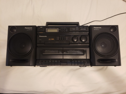 Panasonic RX-DT610 Boombox Dual Cassette CD Player AM/FM Radio EQ ...