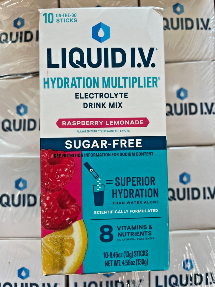 Liquid IV Raspberry Lemonade Hydration Multiplier Sugar Free – 120 ...