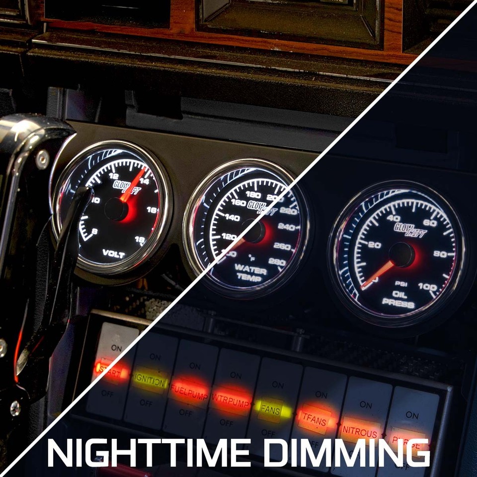 GlowShift 2-5/8" Racing Water Coolant Temp Gauge Kit with Electronic ...