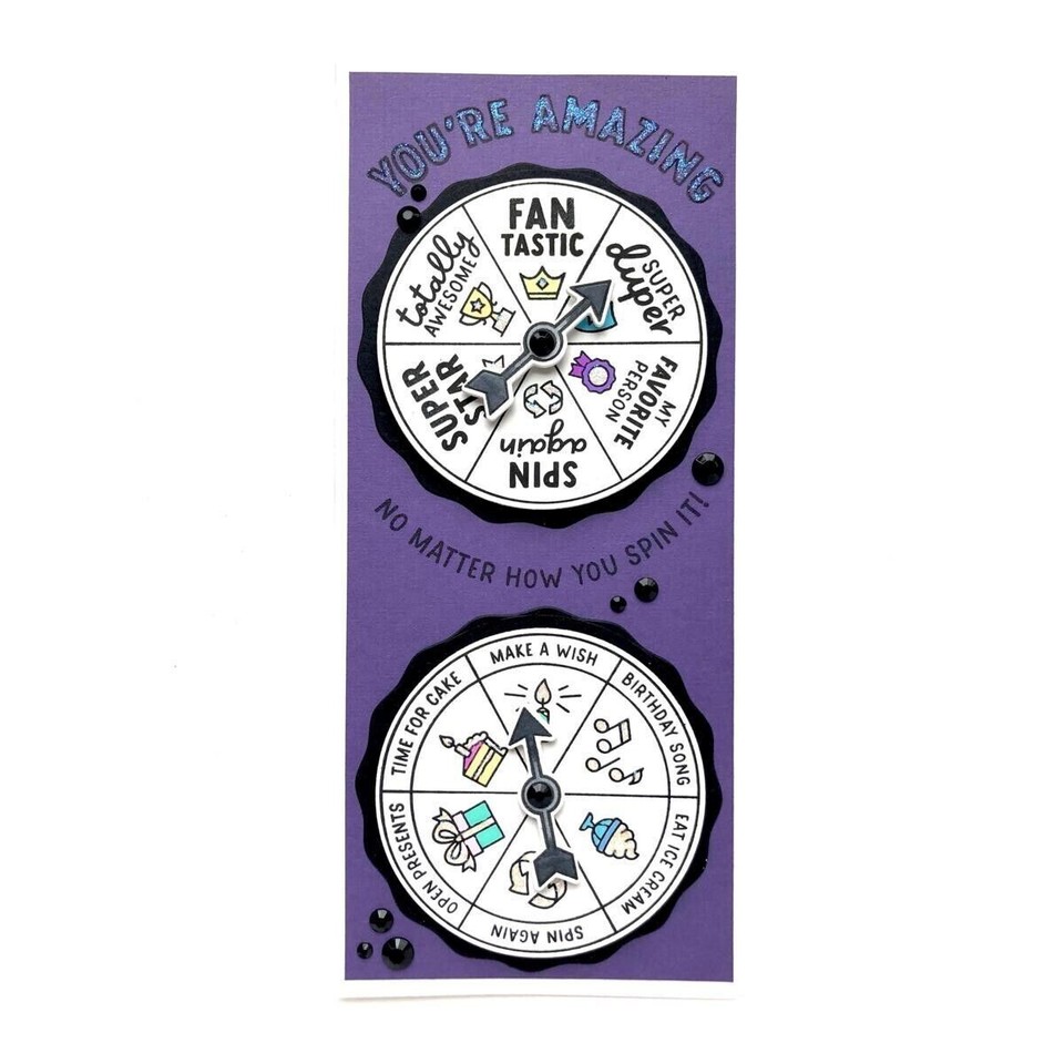 Diamond Press Interactive "Spin to Win" Spinner Card Stamps & Die Set ...