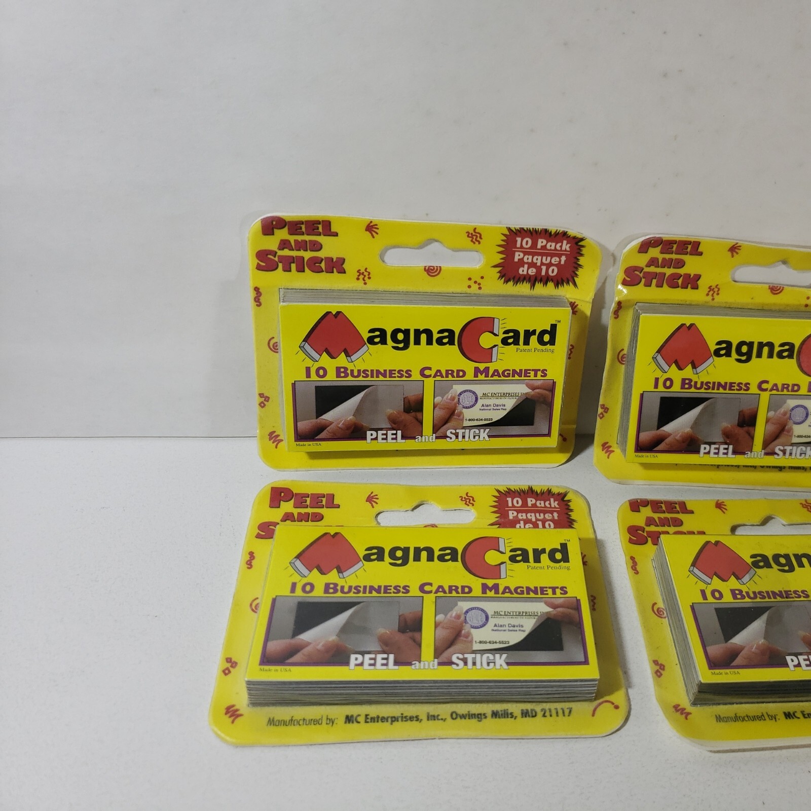 Business Card Magnets Magna Card Self-Adhesive Peel & Stick 60ct | eBay