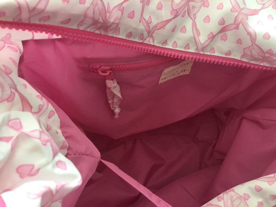 New Roller Rabbit X LoveShackFancy Baby Bow Hearts Large Quilted Tote ...