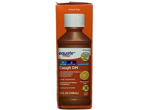 Equate Daytime & Nighttime Cough DM Extended-Release Orange 5oz Bottle ...