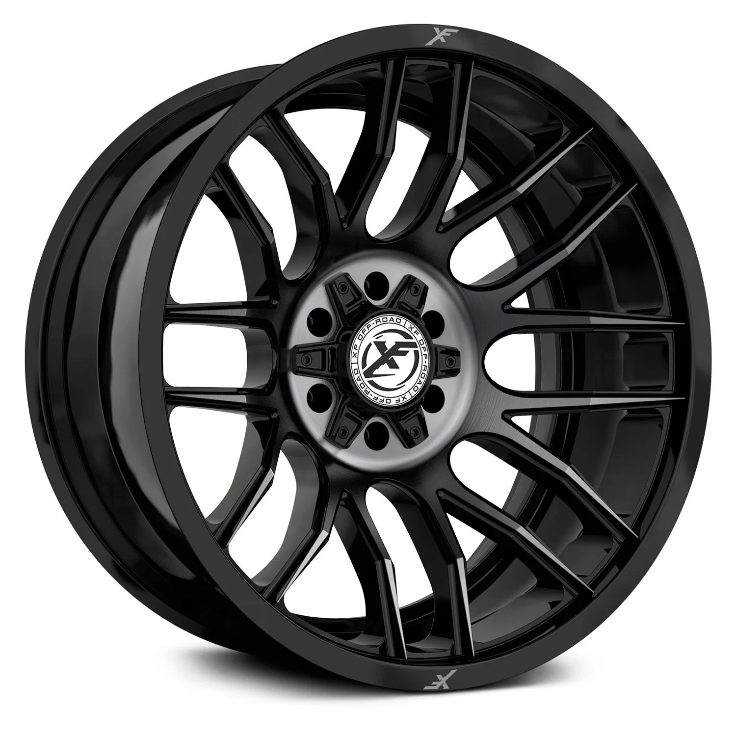 XF Off-Road XF-232 Wheel 22x12 (-44, 6x139.7, 106.4) Black Single Rim ...