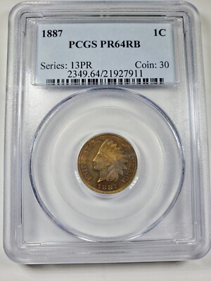 1887- 1c Proof Indian Head Cent, PCGS, PR-64RB | eBay