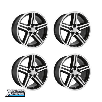 Performance Replicas PR148 Gloss Black Machined 20X8 5X127 00mm (Set of ...