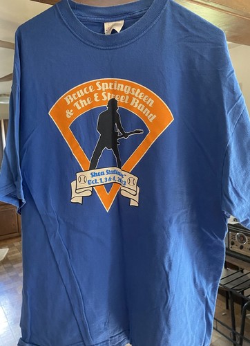 Bruce Springsteen 2 Shea Stadium Rising Tour t shirts 10/3,4/03 XL Blue ...