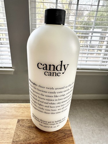 Philosophy Candy Cane Shampoo Shower Gel Bubble Bath 32 oz New W/ Pump ...