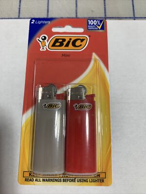 Mini Bic Lighters 2-Pack Tan, Khaki, Beige Red | eBay