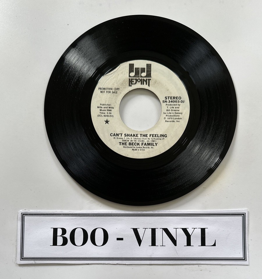 The Beck Family - Can’t Shake The Feeling Promo - 7” Funk Soul Disco ...