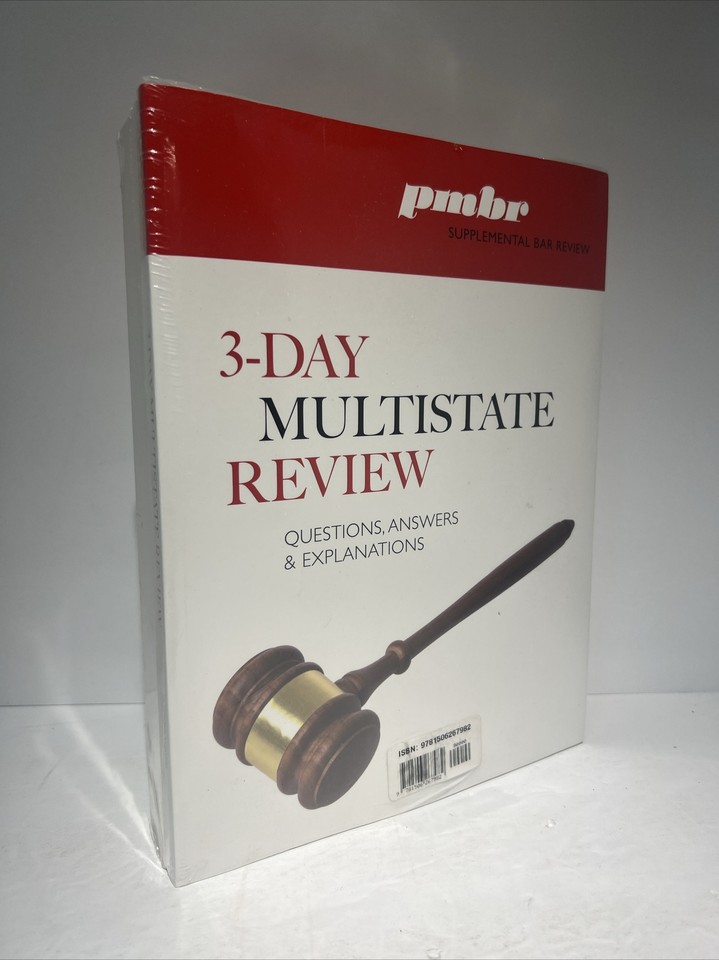 PMBR Supplemental Bar Review:3-day Multistate Review & Multistate ...