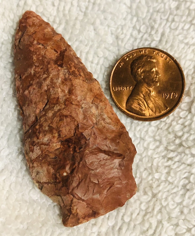 Authentic Pre Historic Native American Hardin stemmed arrowhead point ...