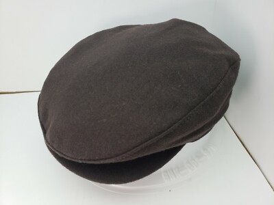 CAPAS WOOL BROWN FLAT CAP MADE IN USA ( FLAT GOLF NEWSBOY IVY DRIVING ...