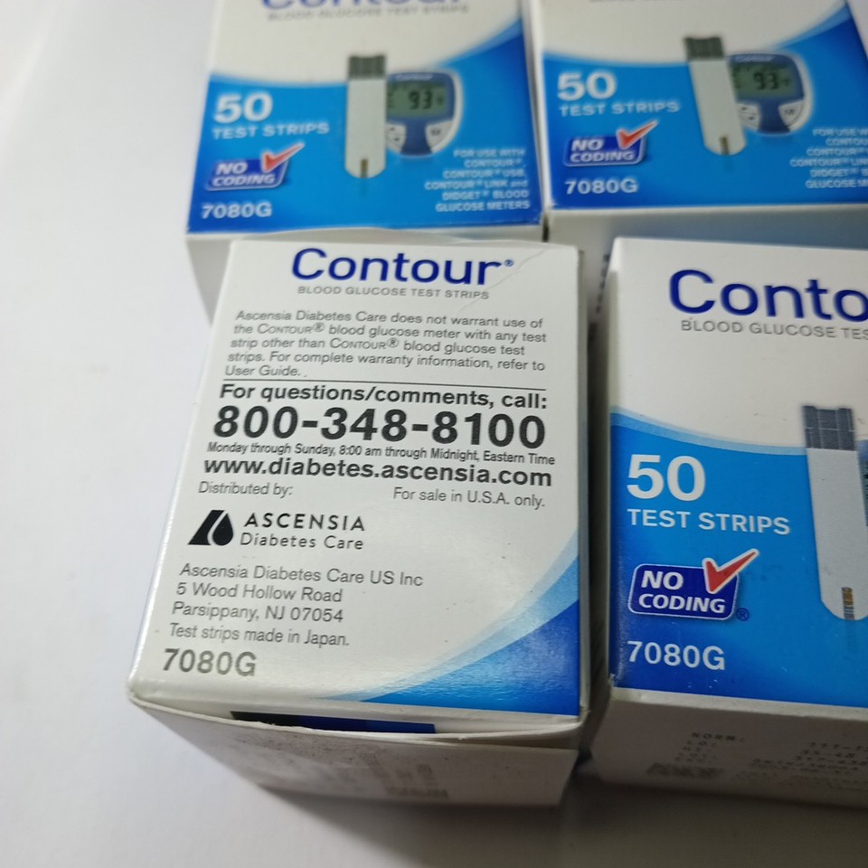CONTOUR (4) Blood Glucose= 200 Test STRIP No Coding 7080g | eBay