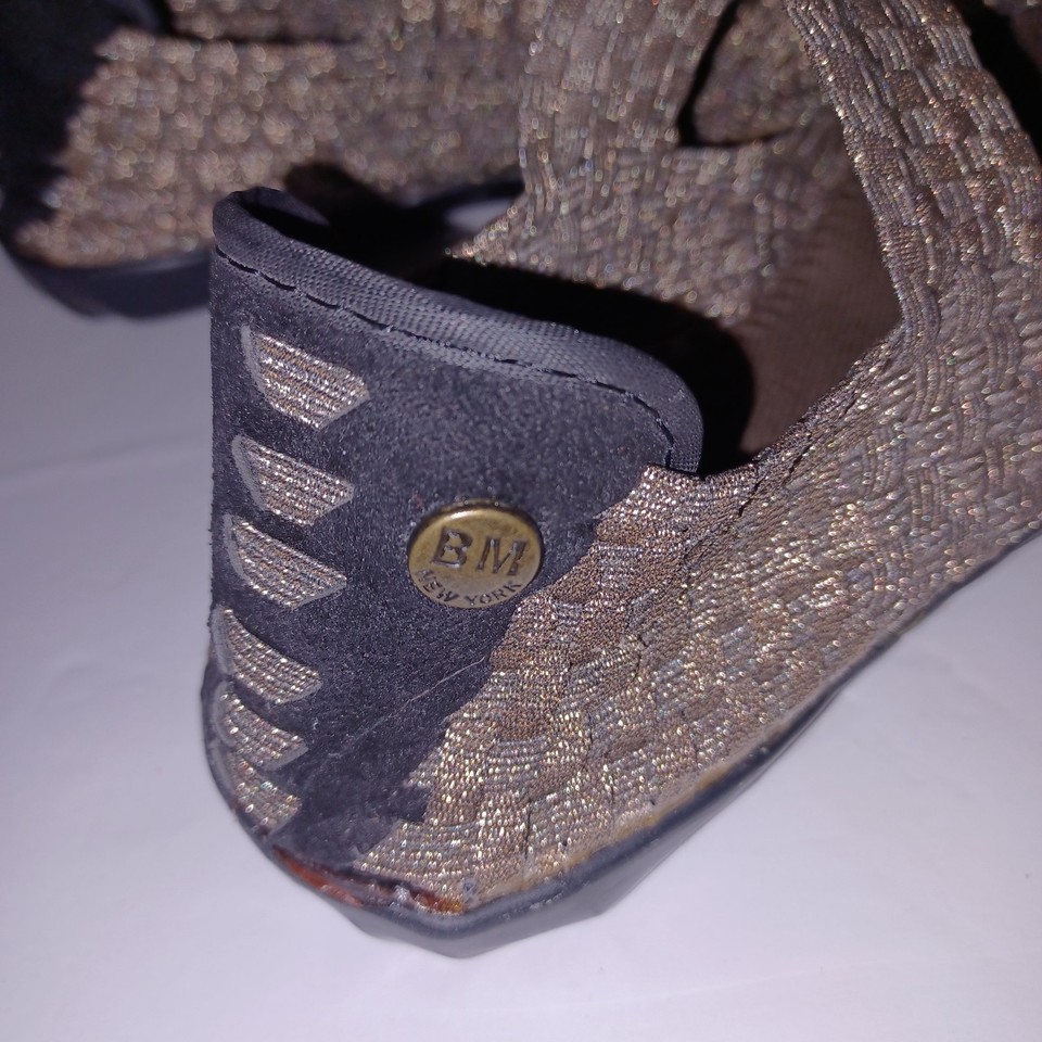 Bernie Mev Womens Cuddly Mary Jane Flats Sz 39 Us 8 Gold Bronze Retail ...