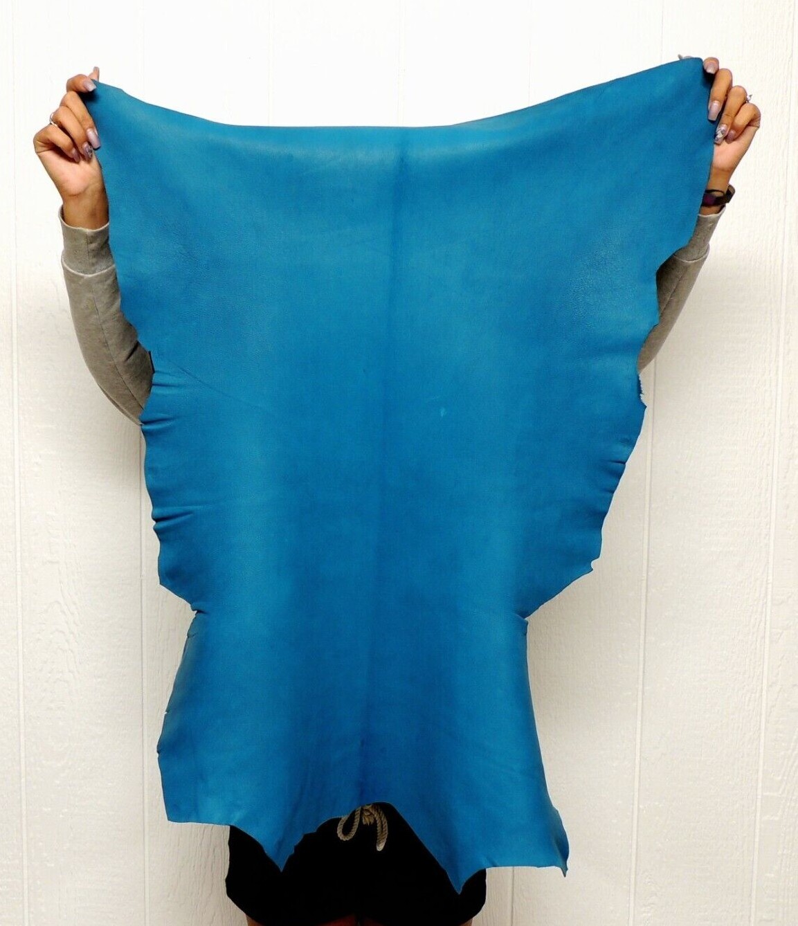TURQUOISE Buckskin Leather Hide for Native Crafts Purses SCA LARP Garb ...