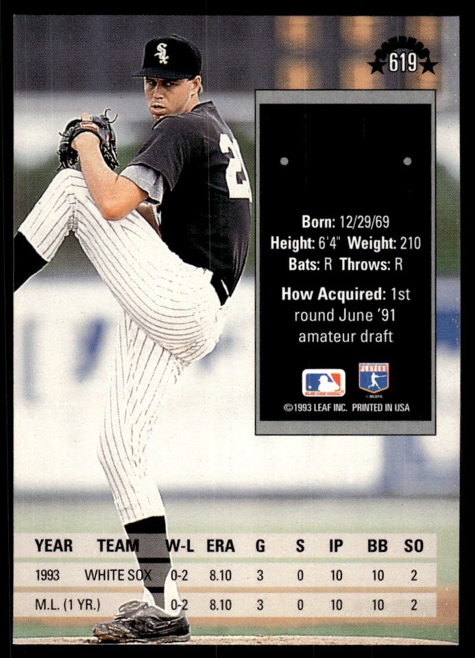 1994 Donruss Baseball Card Scott Ruffcorn Chicago White Sox #619 | eBay