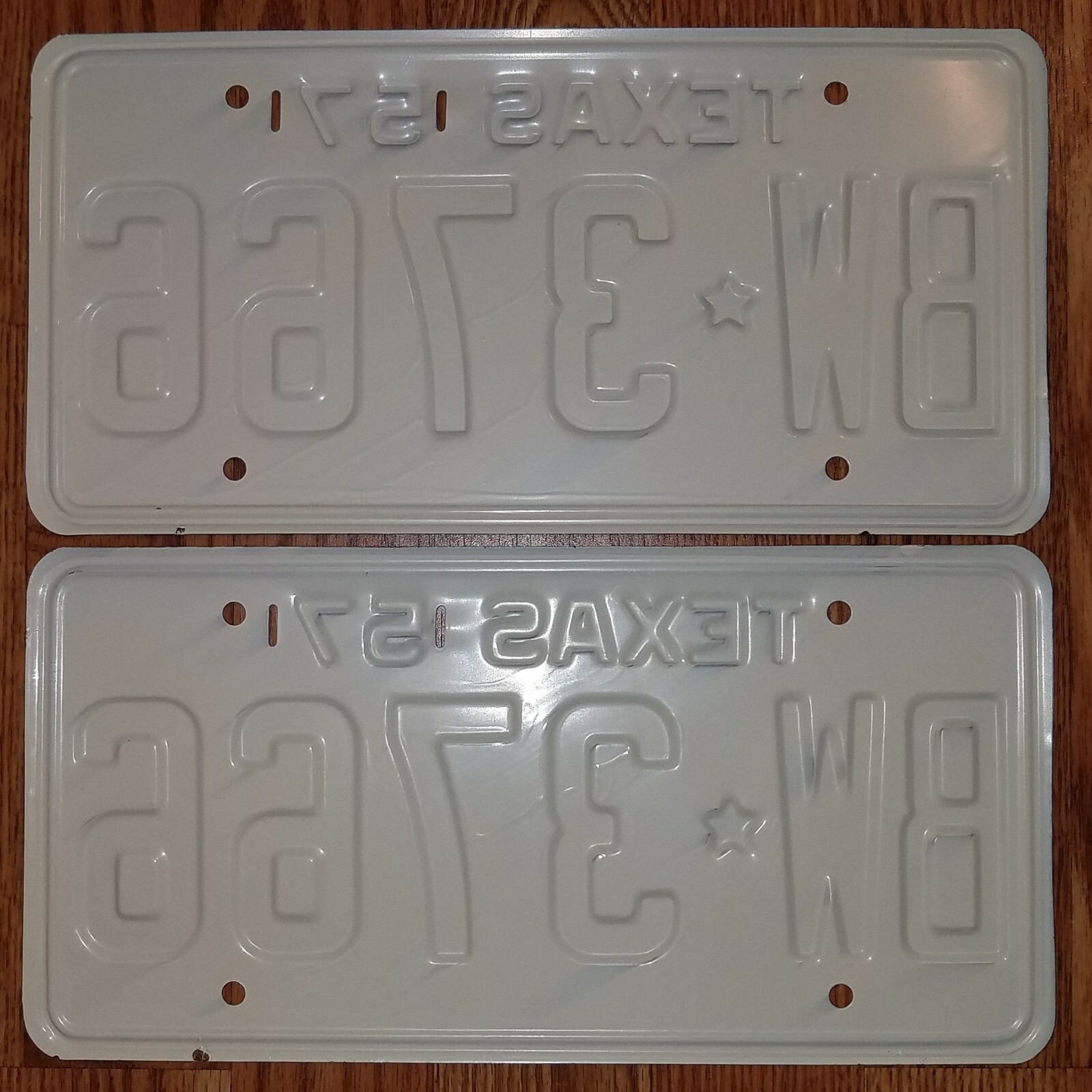 1957 TEXAS TX LICENSE PLATES TAG "BW 3766" - ANTIQUE Vintage, NOS | eBay