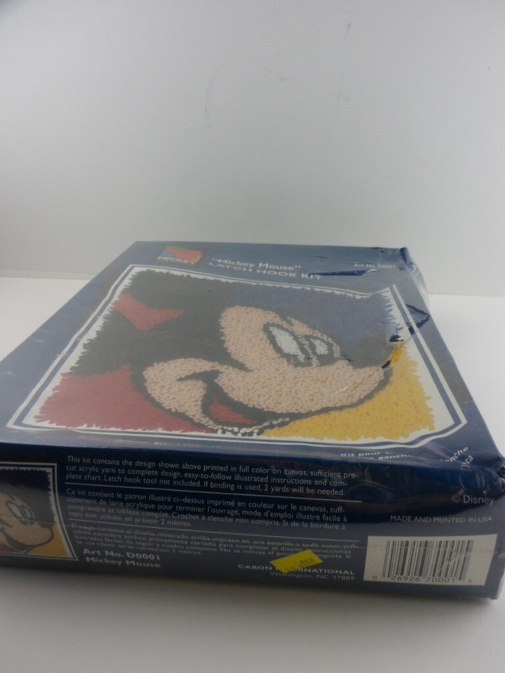Mickey Mouse Latch Hook Kit Mickey Unlimited Caron- FUN & EASY!!! - New ...