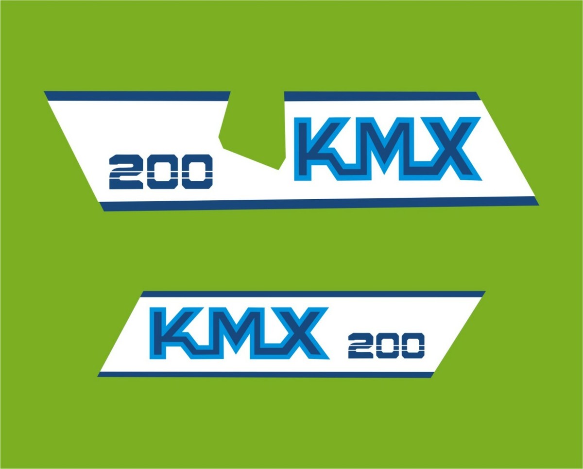 Logotipo Kmx KMX 125 Kawasaki Old & New Model Full Set Sticker Decals