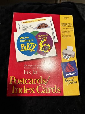 Avery 3381 Personal Creations Postcards/Index Cards Ink Jet 200 ...