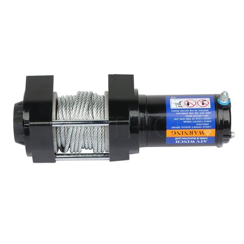 1x Electric Recovery Winch 3500LB 10m Steel Cable Rope Truck Trailer ...