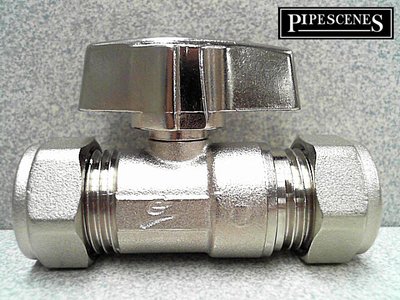 15mm Decorative Chrome Isolation Valve With Chrome Lever 15mm Shut Off ...